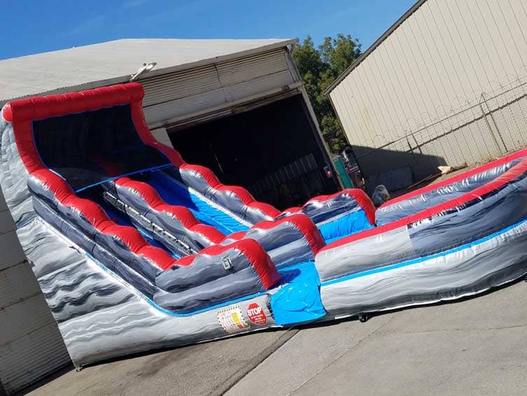 rockin volcano waterslide-side view - Jumper Madness